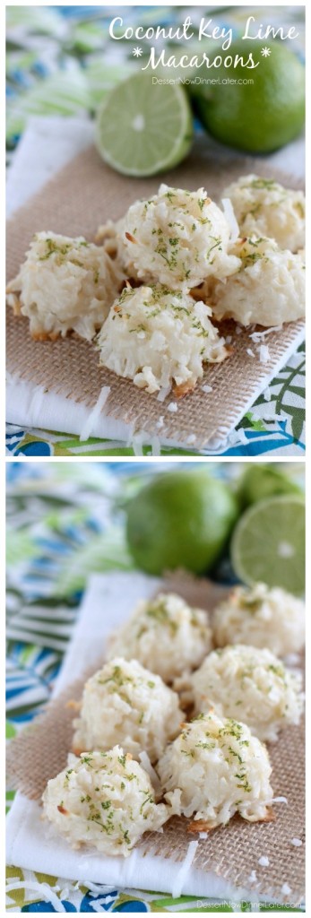 Coconut Key Lime Macaroons - OMG Cheese