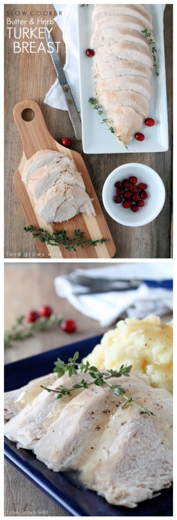 Slow Cooker Butter and Herb Turkey Breast - OMG Cheese